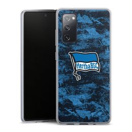 DeinDesign Galaxy S20 FE Handy Silikon H&uuml;lle Case transparent Handyh&uuml;lle Hertha Bsc Flag Logo Silikon Case