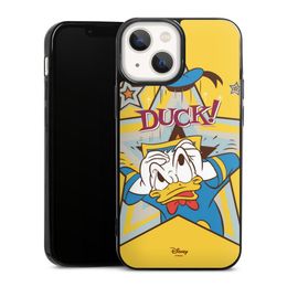 DeinDesign iPhone 13 Mini Handy Slim Case extra d&uuml;nn Silikon Handyh&uuml;lle schwarz H&uuml;lle Donald Duck Disney Official Licensed Product Silikon Slim Case