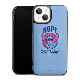 DeinDesign iPhone 13 Mini Handy Slim Case extra d&uuml;nn Silikon Handyh&uuml;lle schwarz H&uuml;lle Disney Sayings Lilo & Stitch Silikon Slim Case