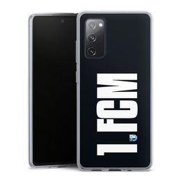 DeinDesign Galaxy S20 FE Handy Silikon H&uuml;lle Case transparent Handyh&uuml;lle Official Licensed Product 1. Fcm 1. Fc Magdeburg Silikon Case