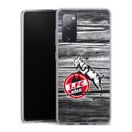 DeinDesign Galaxy S20 FE 5G Handy Silikon H&uuml;lle Case transparent Handyh&uuml;lle 1. Fc K&ouml;ln Official Licensed Product Wooden Look Silikon Case