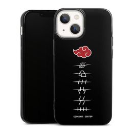 DeinDesign iPhone 13 Mini Handy Slim Case extra d&uuml;nn Silikon Handyh&uuml;lle schwarz H&uuml;lle Naruto Shippuden Official Licensed Product Akatsuki Silikon Slim Case