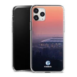 DeinDesign iPhone 11 Pro Max Handy Silikon H&uuml;lle Case transparent Handyh&uuml;lle Official Licensed Product Stadium Fc Schalke 04 Silikon Case