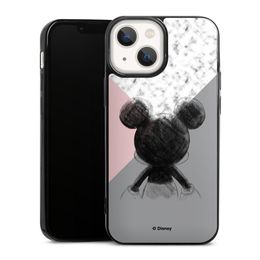 DeinDesign iPhone 13 Mini Handy Slim Case extra d&uuml;nn Silikon Handyh&uuml;lle schwarz H&uuml;lle Marble Disney Mickey Mouse Silikon Slim Case