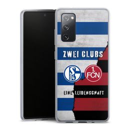 DeinDesign Galaxy S20 FE 5G Handy Silikon H&uuml;lle Case transparent Handyh&uuml;lle Fc Schalke 04 Friendship 1. Fc N&uuml;rnberg Silikon Case