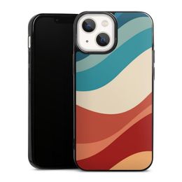 DeinDesign iPhone 13 Mini Handy Slim Case extra d&uuml;nn Silikon Handyh&uuml;lle schwarz H&uuml;lle Ombre Wave Colour Silikon Slim Case