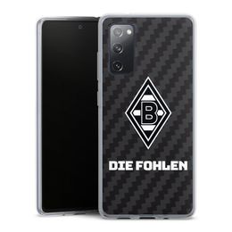 DeinDesign Galaxy S20 FE 5G Handy Silikon H&uuml;lle Case transparent Handyh&uuml;lle Carbon Borussia M&ouml;nchengladbach Gladbach Silikon Case