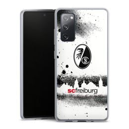 DeinDesign Galaxy S20 FE Handy Silikon H&uuml;lle Case transparent Handyh&uuml;lle Logo Sc Freiburg Skyline Silikon Case
