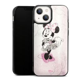 DeinDesign iPhone 13 Mini Handy Slim Case extra d&uuml;nn Silikon Handyh&uuml;lle schwarz H&uuml;lle Vintage Minnie Mouse Disney Silikon Slim Case