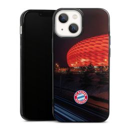 DeinDesign iPhone 13 Mini Handy Slim Case extra d&uuml;nn Silikon Handyh&uuml;lle schwarz H&uuml;lle Fc Bayern M&uuml;nchen Stadium Fcb Silikon Slim Case