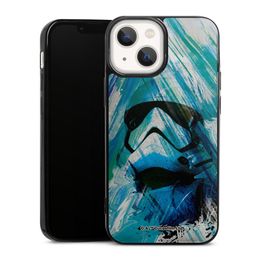DeinDesign iPhone 13 Mini Handy Slim Case extra d&uuml;nn Silikon Handyh&uuml;lle schwarz H&uuml;lle Colourful Stormtrooper Star Wars Silikon Slim Case
