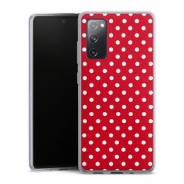 DeinDesign Galaxy S20 FE 5G Handy Silikon H&uuml;lle Case transparent Handyh&uuml;lle Retro Polka Dots Points Silikon Case