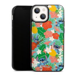 DeinDesign iPhone 13 Mini Handy Slim Case extra d&uuml;nn Silikon Handyh&uuml;lle schwarz H&uuml;lle Lilo & Stitch Movie Disney Silikon Slim Case