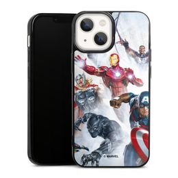 DeinDesign iPhone 13 Mini Handy Slim Case extra d&uuml;nn Silikon Handyh&uuml;lle schwarz H&uuml;lle Marvel Avengers Official Licensed Product Silikon Slim Case