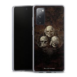 DeinDesign Galaxy S20 FE 5G Handy Silikon H&uuml;lle Case transparent Handyh&uuml;lle Gothic Skulls Art Silikon Case
