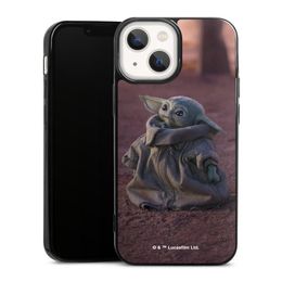 DeinDesign iPhone 13 Mini Handy Slim Case extra d&uuml;nn Silikon Handyh&uuml;lle schwarz H&uuml;lle The Child Star Wars Baby Yoda Silikon Slim Case