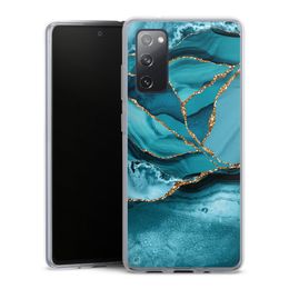 DeinDesign Galaxy S20 FE Handy Silikon H&uuml;lle Case transparent Handyh&uuml;lle Glitzer Marble Gemstone Silikon Case