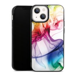 DeinDesign iPhone 13 Mini Handy Slim Case extra d&uuml;nn Silikon Handyh&uuml;lle schwarz H&uuml;lle Rainbow Colour Water Silikon Slim Case