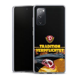 DeinDesign Galaxy S20 FE Handy Silikon H&uuml;lle Case transparent Handyh&uuml;lle Sg Dynamo Dresden Merchandise Sgd Silikon Case