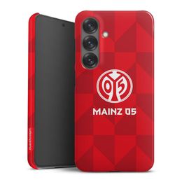 DeinDesign Galaxy S25 Handy Premium Case Smartphone Handyh&uuml;lle Schutzh&uuml;lle gl&auml;nzend Mainz 05 Official Licensed Product Merchandise Premium Case
