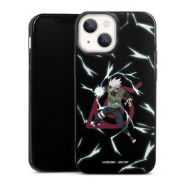 DeinDesign iPhone 13 Mini Handy Slim Case extra d&uuml;nn Silikon Handyh&uuml;lle schwarz H&uuml;lle Naruto Shippuden Official Licensed Product Kakashi Silikon Slim Case
