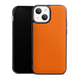 DeinDesign iPhone 13 Mini Handy Slim Case extra d&uuml;nn Silikon Handyh&uuml;lle schwarz H&uuml;lle Orange Unicoloured Colour Silikon Slim Case