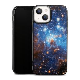 DeinDesign iPhone 13 Mini Handy Slim Case extra d&uuml;nn Silikon Handyh&uuml;lle schwarz H&uuml;lle Weltall Star Galaxy Silikon Slim Case