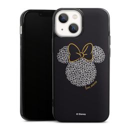 DeinDesign iPhone 13 Mini Handy Slim Case extra d&uuml;nn Silikon Handyh&uuml;lle schwarz H&uuml;lle Minnie Mouse Muster Disney Silikon Slim Case