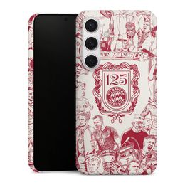 DeinDesign Galaxy S24 Handy Premium Case Smartphone Handyh&uuml;lle Schutzh&uuml;lle gl&auml;nzend Official Licensed Product Fcb 125 Jahre Fc Bayern M&uuml;nchen Premium Case