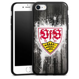 DeinDesign iPhone SE (2022) Handy Slim Case extra d&uuml;nn Silikon Handyh&uuml;lle schwarz H&uuml;lle Vfb Stuttgart Bundesliga Official Licensed Product Silikon Slim Case