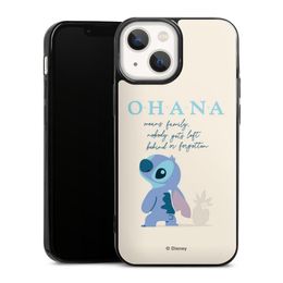 DeinDesign iPhone 13 Mini Handy Slim Case extra d&uuml;nn Silikon Handyh&uuml;lle schwarz H&uuml;lle Lilo & Stitch Disney Official Licensed Product Silikon Slim Case