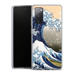 DeinDesign Galaxy S20 FE 5G Handy Silikon H&uuml;lle Case transparent Handyh&uuml;lle Die Gro&szlig;e Welle Vor Kanagawa Katsushika Hokusai Kunst Silikon Case