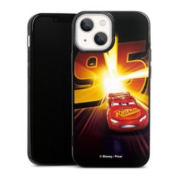 DeinDesign iPhone 13 Mini Handy Slim Case extra d&uuml;nn Silikon Handyh&uuml;lle schwarz H&uuml;lle Official Licensed Product Cars Lightning Mcqueen 95 Silikon Slim Case