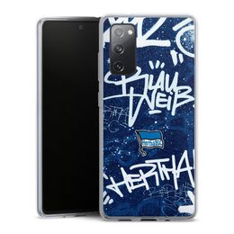 DeinDesign Galaxy S20 FE 5G Handy Silikon H&uuml;lle Case transparent Handyh&uuml;lle Hertha Bsc Official Licensed Product Graffiti Silikon Case