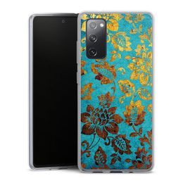 DeinDesign Galaxy S20 FE 5G Handy Silikon H&uuml;lle Case transparent Handyh&uuml;lle Flowers Ornament Vintage Silikon Case