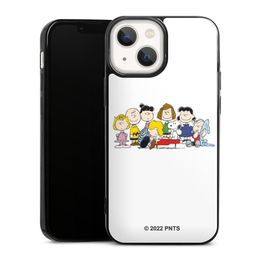 DeinDesign iPhone 13 Mini Handy Slim Case extra d&uuml;nn Silikon Handyh&uuml;lle schwarz H&uuml;lle Peanuts Kindheit Merchandise Silikon Slim Case