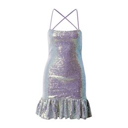 Nasty Gal Kleid Damen Größe 40 opal / silbergrau / helllila Winterkleid