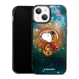 DeinDesign iPhone 13 Mini Handy Slim Case extra d&uuml;nn Silikon Handyh&uuml;lle schwarz H&uuml;lle Official Licensed Product Snoopy Astronaut Silikon Slim Case