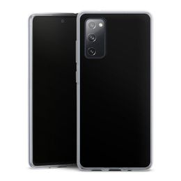 DeinDesign Galaxy S20 FE 5G Handy Silikon H&uuml;lle Case transparent Handyh&uuml;lle Unicoloured Black Colour Silikon Case