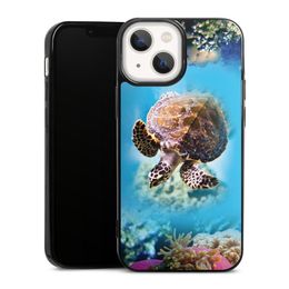 DeinDesign iPhone 13 Mini Handy Slim Case extra d&uuml;nn Silikon Handyh&uuml;lle schwarz H&uuml;lle Ocean Turtle Animals Silikon Slim Case