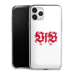 DeinDesign iPhone 11 Pro Max Handy Silikon H&uuml;lle Case transparent Handyh&uuml;lle Vfb Stuttgart Lettering Official Licensed Product Silikon Case