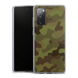 DeinDesign Galaxy S20 FE 5G Handy Silikon H&uuml;lle Case transparent Handyh&uuml;lle Camouflage Tarnmuster Army Silikon Case