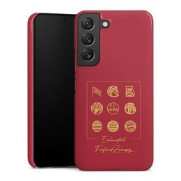 DeinDesign Galaxy S22 Handy Premium Case Smartphone Handyh&uuml;lle Schutzh&uuml;lle gl&auml;nzend Merchandise Fc Bayern M&uuml;nchen Fcb 125 Jahre Premium Case