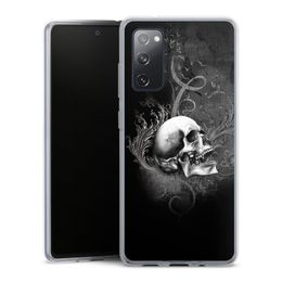 DeinDesign Galaxy S20 FE 5G Handy Silikon H&uuml;lle Case transparent Handyh&uuml;lle Gothic Skulls Skull Silikon Case