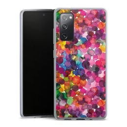 DeinDesign Galaxy S20 FE Handy Silikon H&uuml;lle Case transparent Handyh&uuml;lle Water Colour Colourful Points Silikon Case