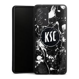 DeinDesign Galaxy A52s 5G Handy Premium Silikon H&uuml;lle Handyh&uuml;lle schwarz Case Ksc Official Licensed Product Karlsruher Sc Silikon Premium Case