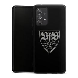 DeinDesign Galaxy A52s 5G Handy Premium Silikon H&uuml;lle Handyh&uuml;lle schwarz Case Official Licensed Product Logo Vfb Stuttgart Silikon Premium Case