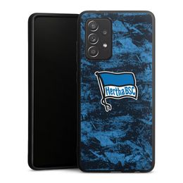 DeinDesign Galaxy A52s 5G Handy Premium Silikon H&uuml;lle Handyh&uuml;lle schwarz Case Flag Logo Hertha Bsc Silikon Premium Case