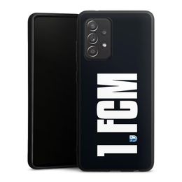 DeinDesign Galaxy A52s 5G Handy Premium Silikon H&uuml;lle Handyh&uuml;lle schwarz Case Official Licensed Product 1. Fc Magdeburg 1. Fcm Silikon Premium Case