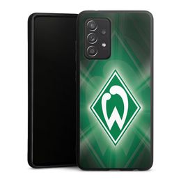 DeinDesign Galaxy A52s 5G Handy Premium Silikon H&uuml;lle Handyh&uuml;lle schwarz Case Sv Werder Bremen Official Licensed Product Coat Of Arms Silikon Premium Case